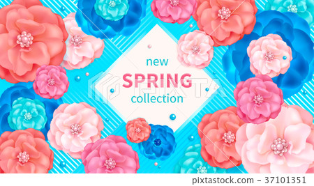 Spring collection background - Stock Illustration [37101351] - PIXTA