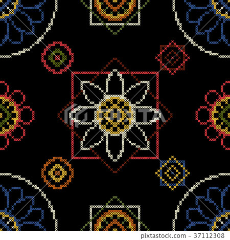 Cross stitch seamless pattern background. - Stock Illustration ...