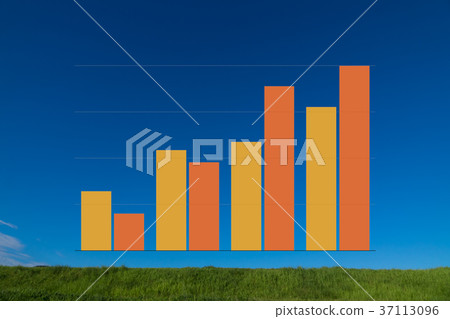 Landscape and graph - Stock Illustration [37113096] - PIXTA