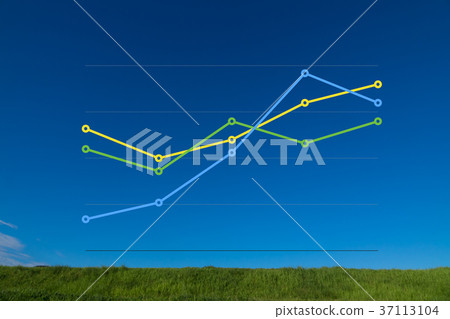 Landscape and graph - Stock Illustration [37113104] - PIXTA