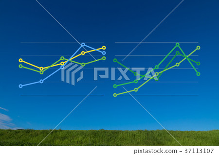 Landscape and graph - Stock Illustration [37113107] - PIXTA