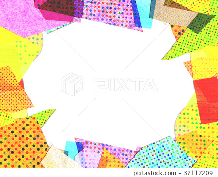 Paper collage background material - Stock Illustration [37117209] - PIXTA