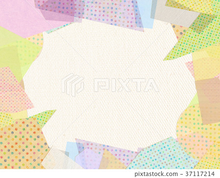Paper collage background material - Stock Illustration [37117214] - PIXTA