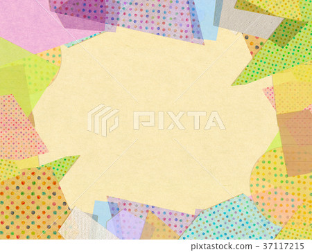 Paper collage background material - Stock Illustration [37117215] - PIXTA