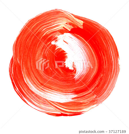 Red crimson textured acrylic circle. - Stock Illustration [37127189 ...