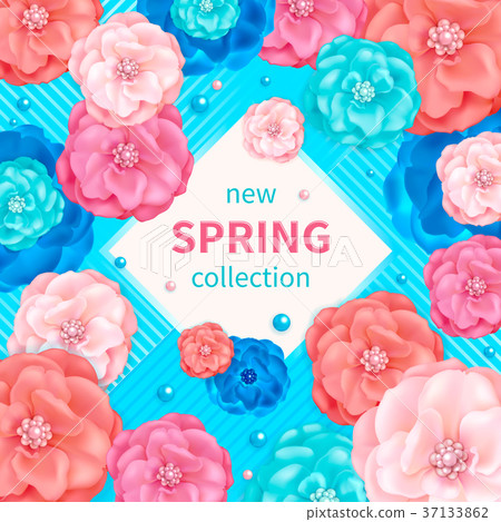 Spring collection background - Stock Illustration [37133862] - PIXTA