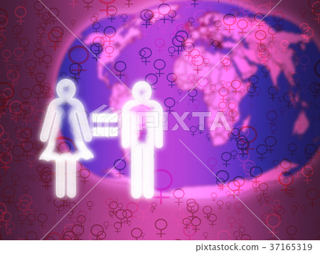 By Heart pledge gender equality. - Stock Illustration [37165319] - PIXTA