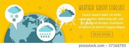 Weather season forecast banner horizontal concept - Stock Illustration ...