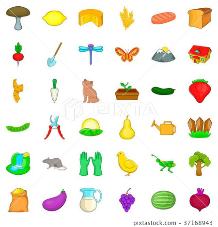 Region icons set, cartoon style - Stock Illustration [37168943] - PIXTA