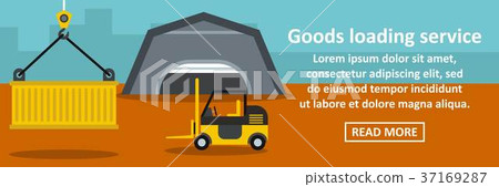 Goods loading service banner horizontal concept - Stock Illustration ...
