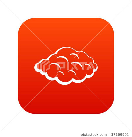 Small cloud icon digital red - Stock Illustration [37169901] - PIXTA