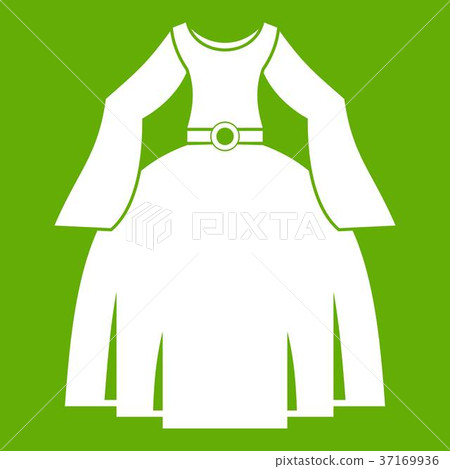 Princess dress icon green - Stock Illustration [37169936] - PIXTA