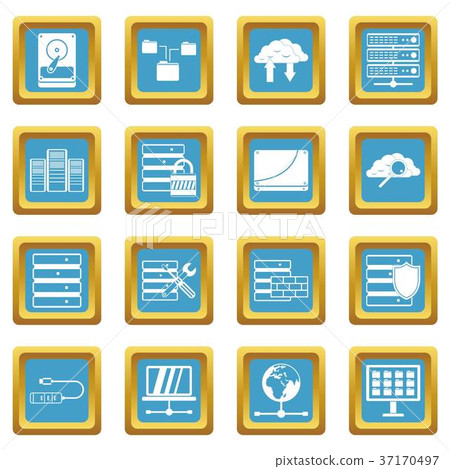 Database icons azure - Stock Illustration [37170497] - PIXTA