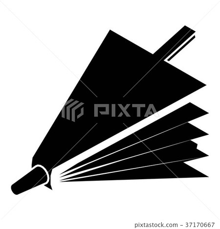 Fire bellows icon, simple black style - Stock Illustration [37170667 ...