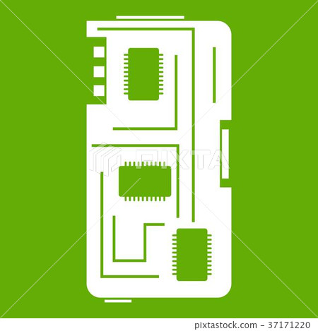 Phone chip icon green - Stock Illustration [37171220] - PIXTA