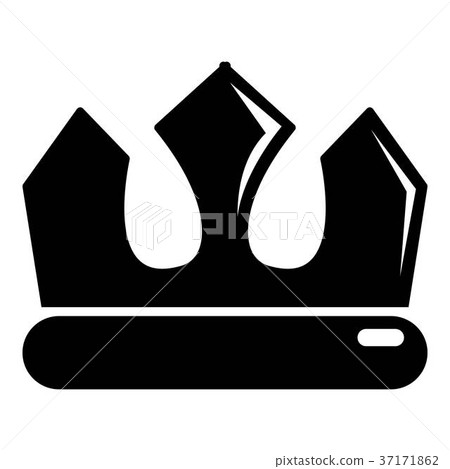 Bronze crown icon, simple black style - Stock Illustration [37171862 ...