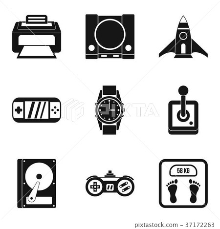 Adjustment icons set, simple style - Stock Illustration [37172263] - PIXTA