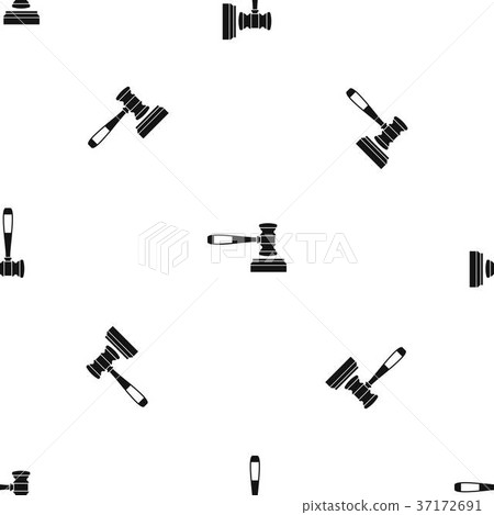 Judge gavel pattern seamless black - Stock Illustration [37172691] - PIXTA
