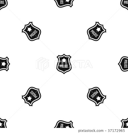 Police badge pattern seamless black - Stock Illustration [37172965] - PIXTA