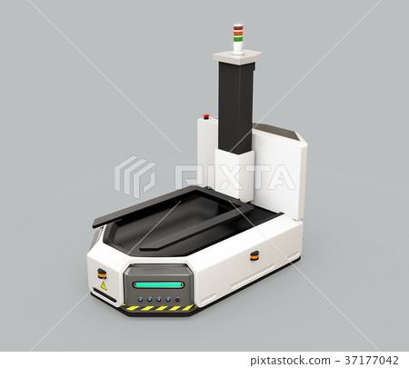 Image of an AGV unmanned carrier on a gray... - Stock Illustration ...
