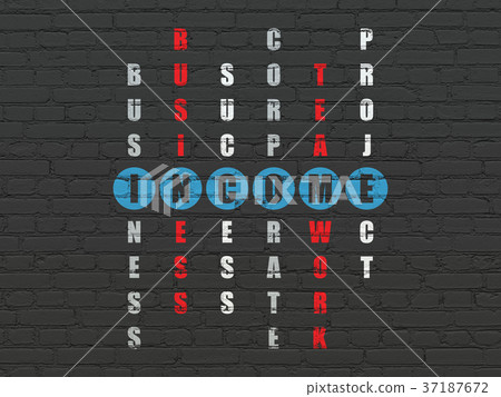 Finance concept: Income in Crossword Puzzle - Stock Illustration ...