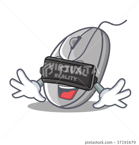 With virtual reality mouse mascot cartoon style - Stock Illustration ...