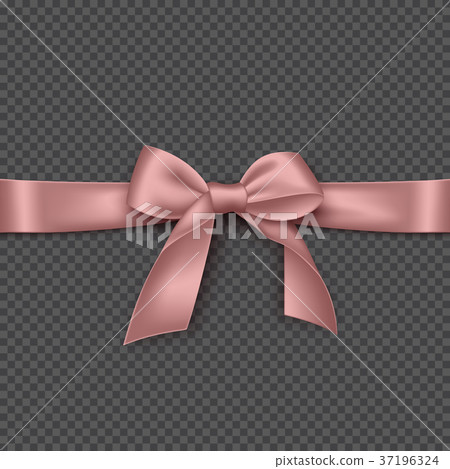 Realistic pink bow and ribbon. - Stock Illustration [37196324] - PIXTA