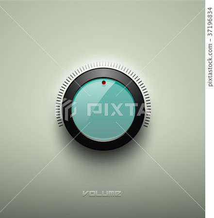 Technology music button icon, volume settings - Stock Illustration ...