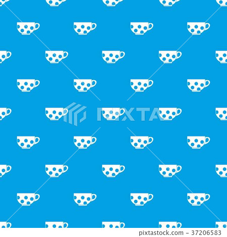 Cup pattern seamless blue - Stock Illustration [37206583] - PIXTA