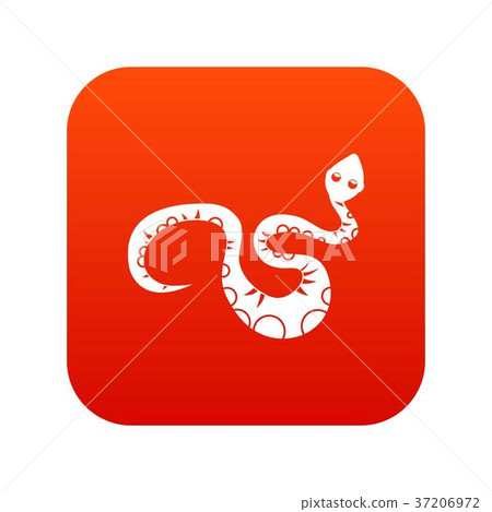 Black snake icon digital red - Stock Illustration [37206972] - PIXTA