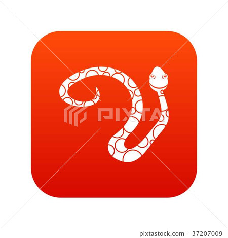Spotted snake icon digital red - Stock Illustration [37207009] - PIXTA