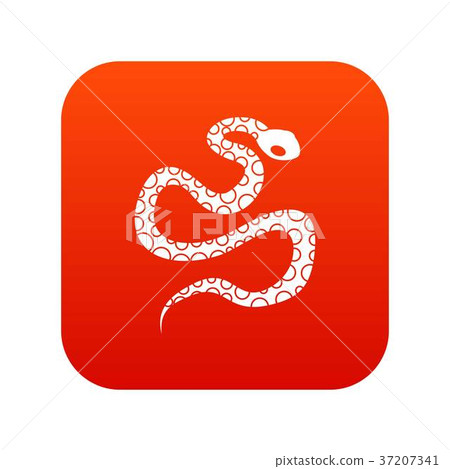 Python snake icon digital red - Stock Illustration [37207341] - PIXTA