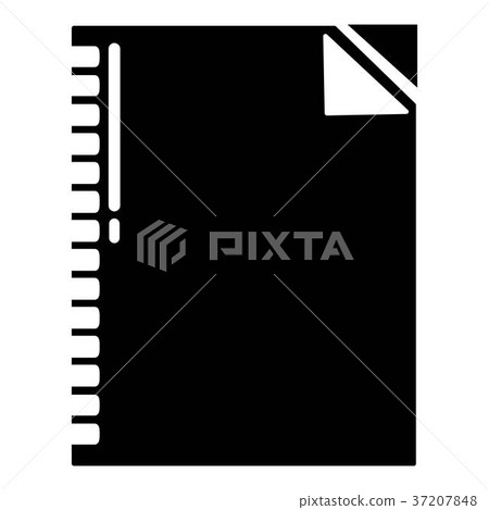 Notebook icon, simple black style - Stock Illustration [37207848] - PIXTA