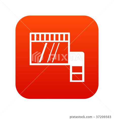Memory card icon digital red - Stock Illustration [37209383] - PIXTA