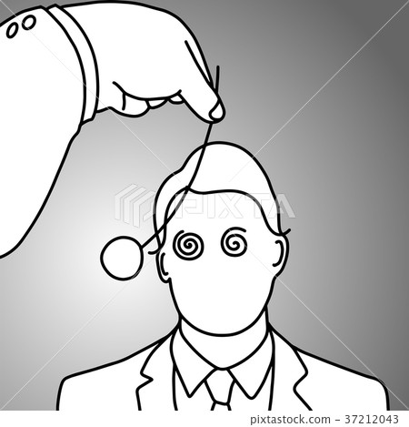 Businessman being hypnotized with coin vector-插圖素材 [37212043] - PIXTA圖庫