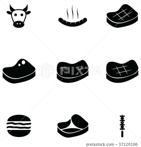 beef icon set - Stock Illustration [37220106] - PIXTA