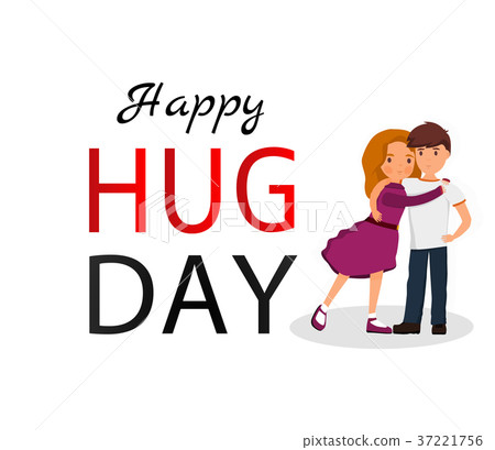 Hug day background for banner, poster. Vector - Stock Illustration ...