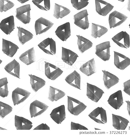 Ink hand drawn abstract triangles seamless pattern - Stock Illustration ...