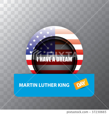 vector Martin Luther King Jr day sticker or label - Stock Illustration ...