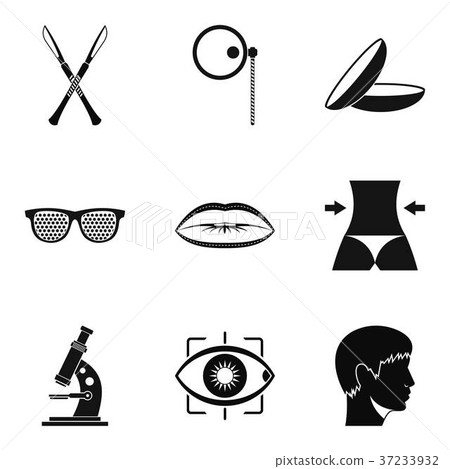 Corpus icons set, simple style - Stock Illustration [37233932] - PIXTA