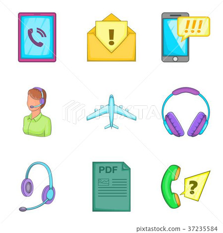 Important file icons set, cartoon style - Stock Illustration [37235584 ...