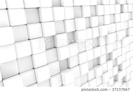 White Rounded cube background - Stock Illustration [37237667] - PIXTA