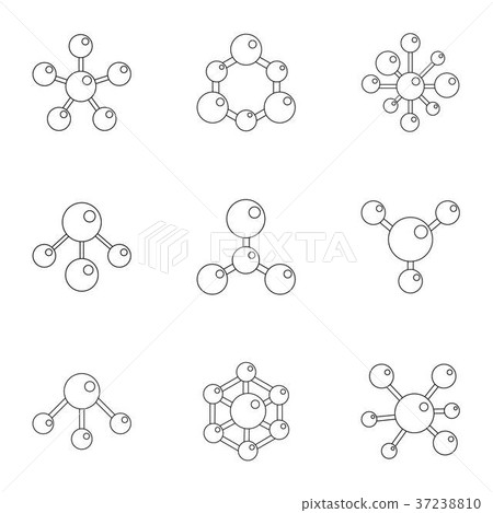Compound icons set, cartoon style - Stock Illustration [37238810] - PIXTA