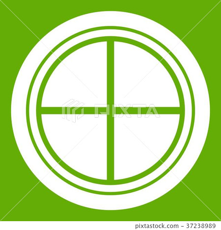 White round window icon green - Stock Illustration [37238989] - PIXTA