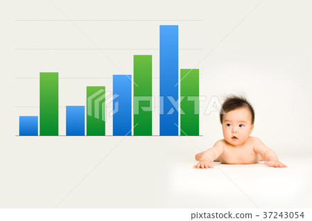 Baby baby graph - Stock Illustration [37243054] - PIXTA
