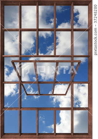 Window frame. 3D render - Stock Illustration [37248280] - PIXTA