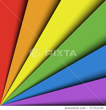 Overlapping colorful paper sheets in colors of - Stock Illustration ...