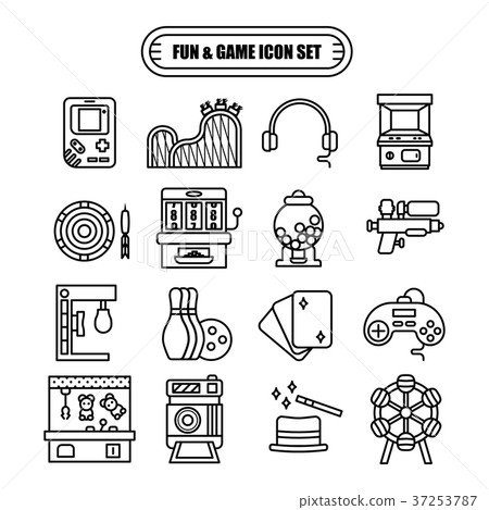 Fun and Game Line Design Icon Set - Stock Illustration [37253787] - PIXTA