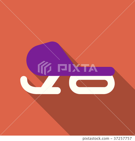 Vector illustration of modern sleds. Snow sled for - Stock Illustration ...