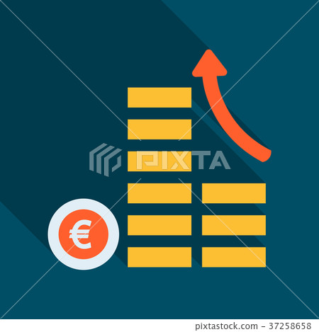 Cash flow graph. Market growth concept. Vector - Stock Illustration ...